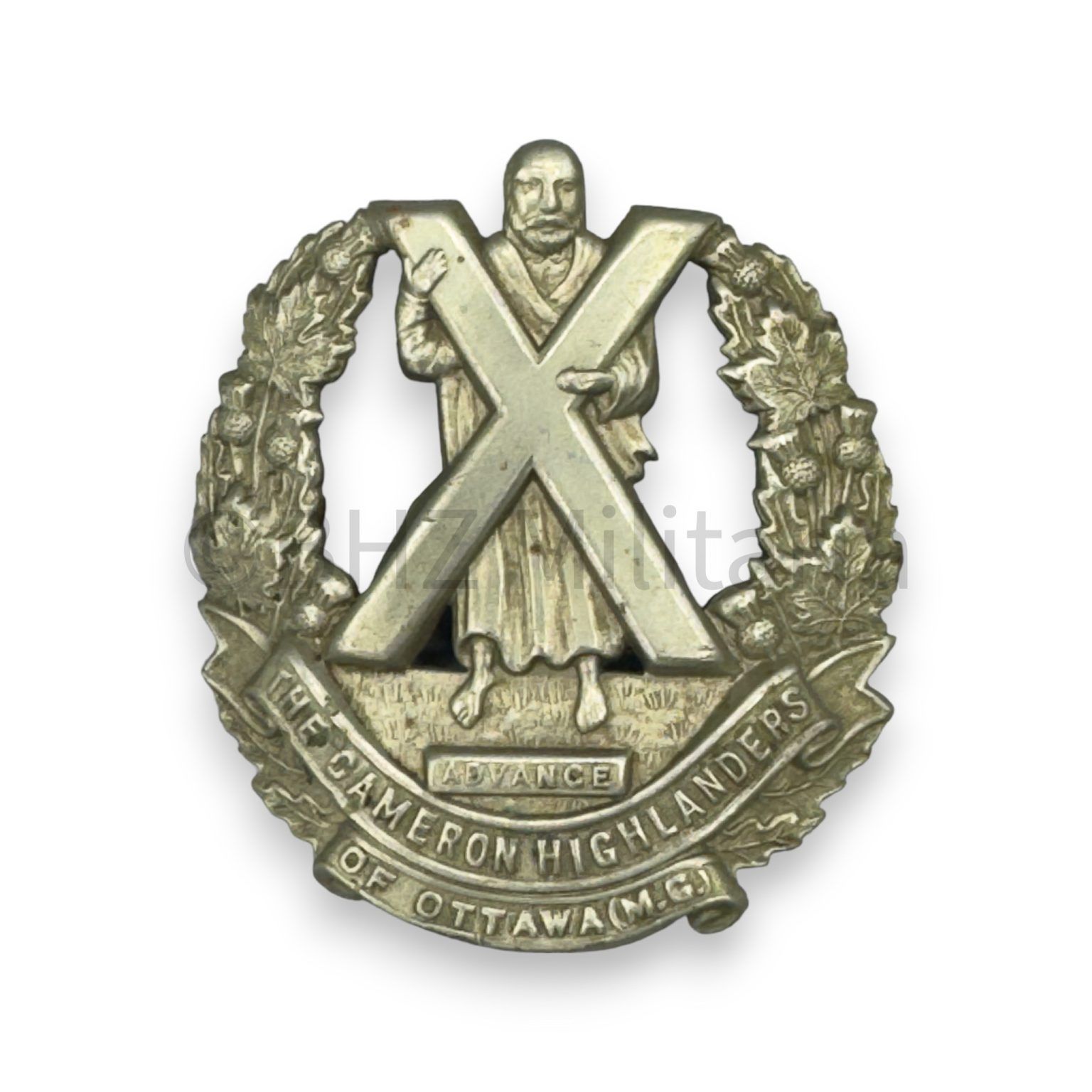 British Army Cameron Highlanders Regiment Cap Badge - BHZ Militaria